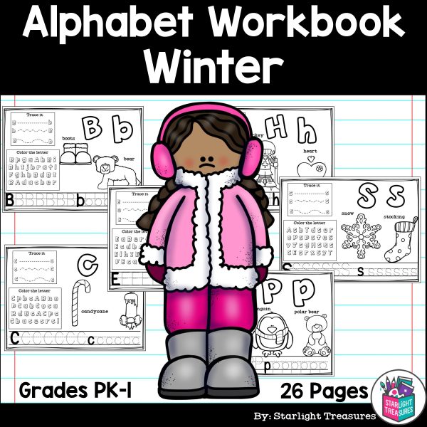 Alphabet Workbook: Worksheets A-Z Winter Theme | Made By Teachers