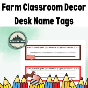 Farm Classroom Decor Desk Name Tags - Made By Teachers