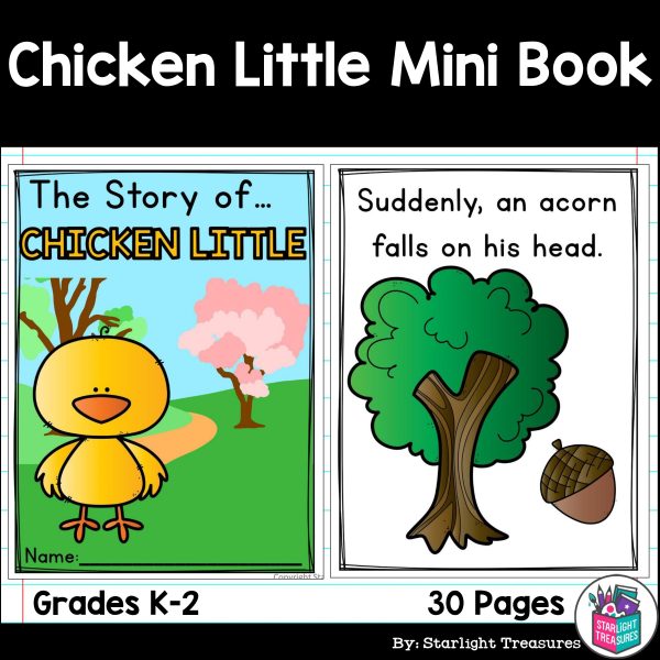 Chicken Little Mini Book for Early Readers - Fairy Tales - Made By Teachers