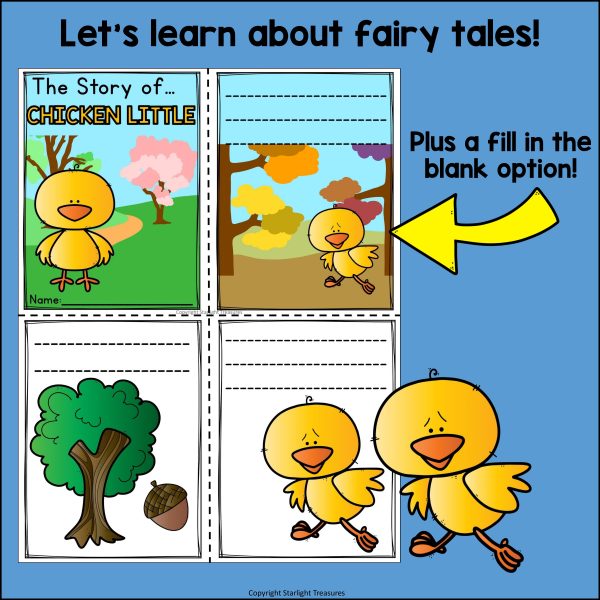 Chicken Little Mini Book for Early Readers - Fairy Tales - Made By Teachers