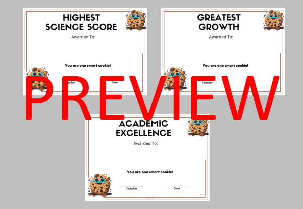 Cookie Award Certificates Editable - Made By Teachers