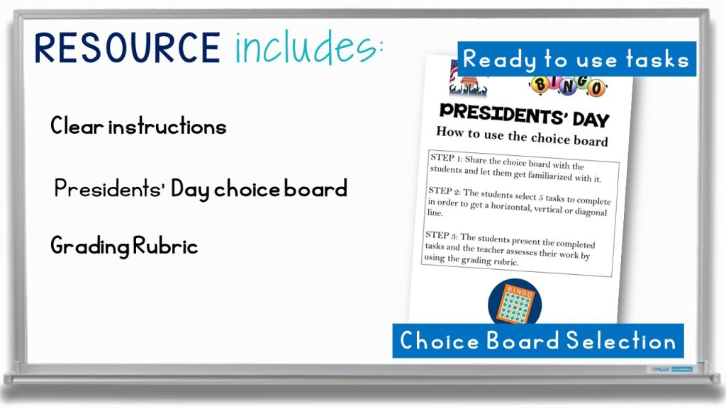 Presidents' Day Bingo Game, NO PREP Middle School Activities Choice ...