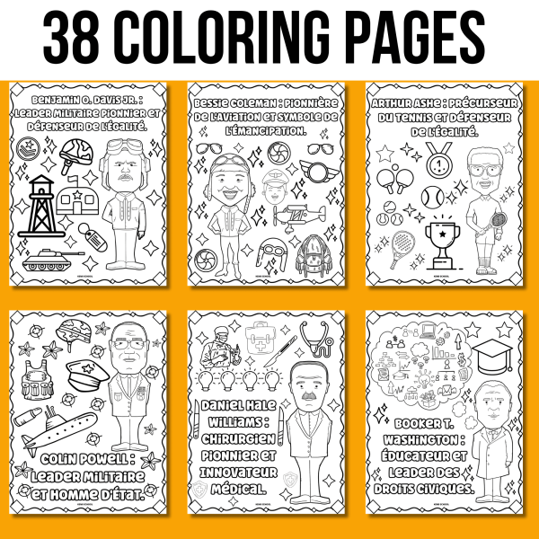 Black History Month Coloring Pages In French-February Coloring Sheets ...