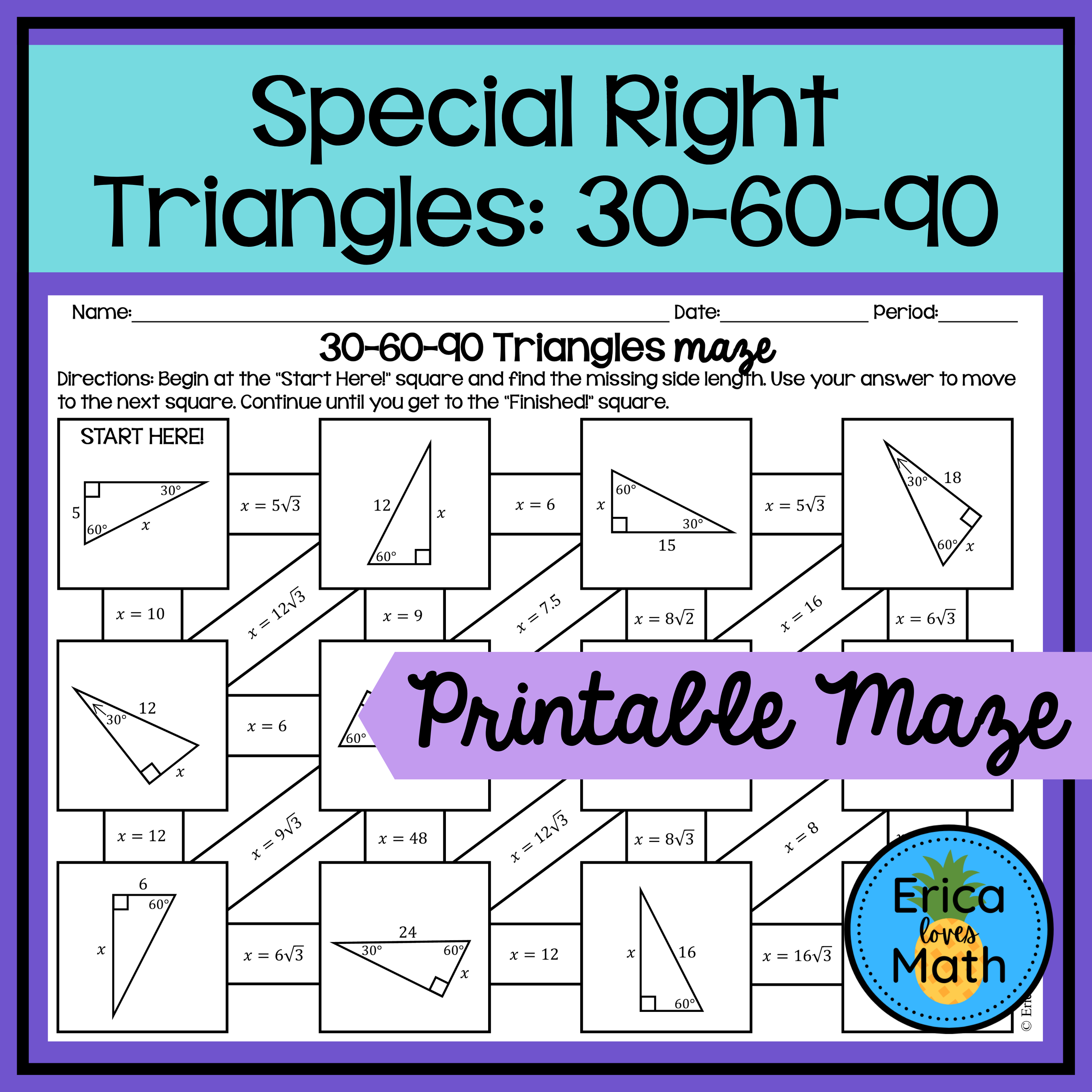 Angle Pair Relationships Digital Drag & Drop Activity | Made By Teachers