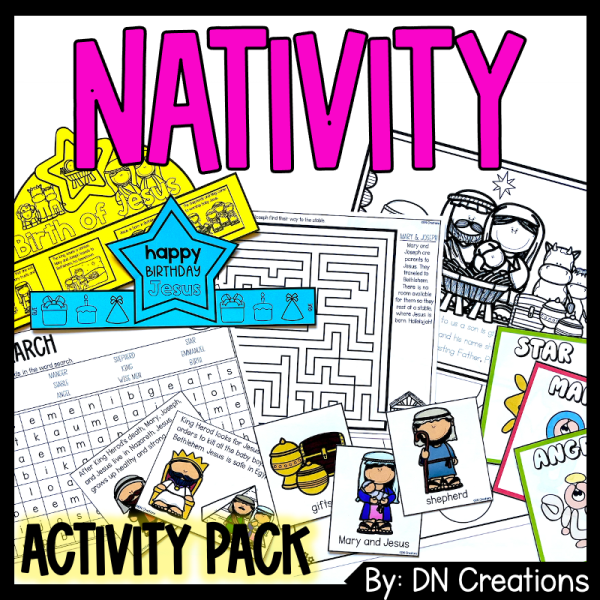 Nativity Activity Pack l Birth of Jesus Bible Study and Craft l ...