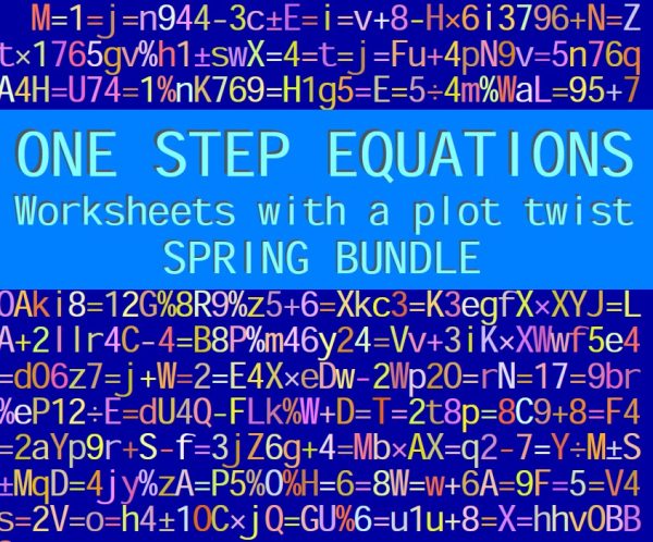 ONE STEP EQUATIONS - SPRING BUNDLE | Made By Teachers
