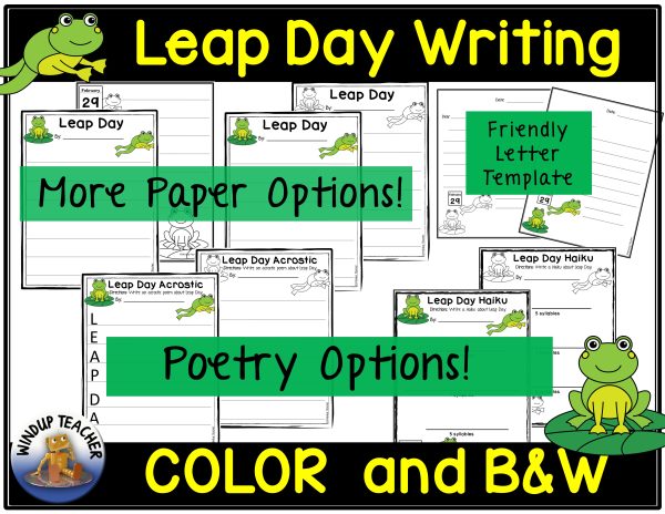 Leap Day Writing Prompts & Activity Sheets - Leap Year Writing Papers ...