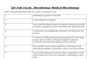 Let's Talk Vocab...Microbiology: Medical Microbiology Worksheet Health ...