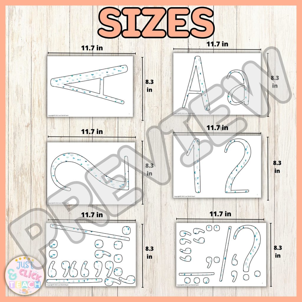 Bulletin board letters |Classroom decor | Heart theme | Blue color ...