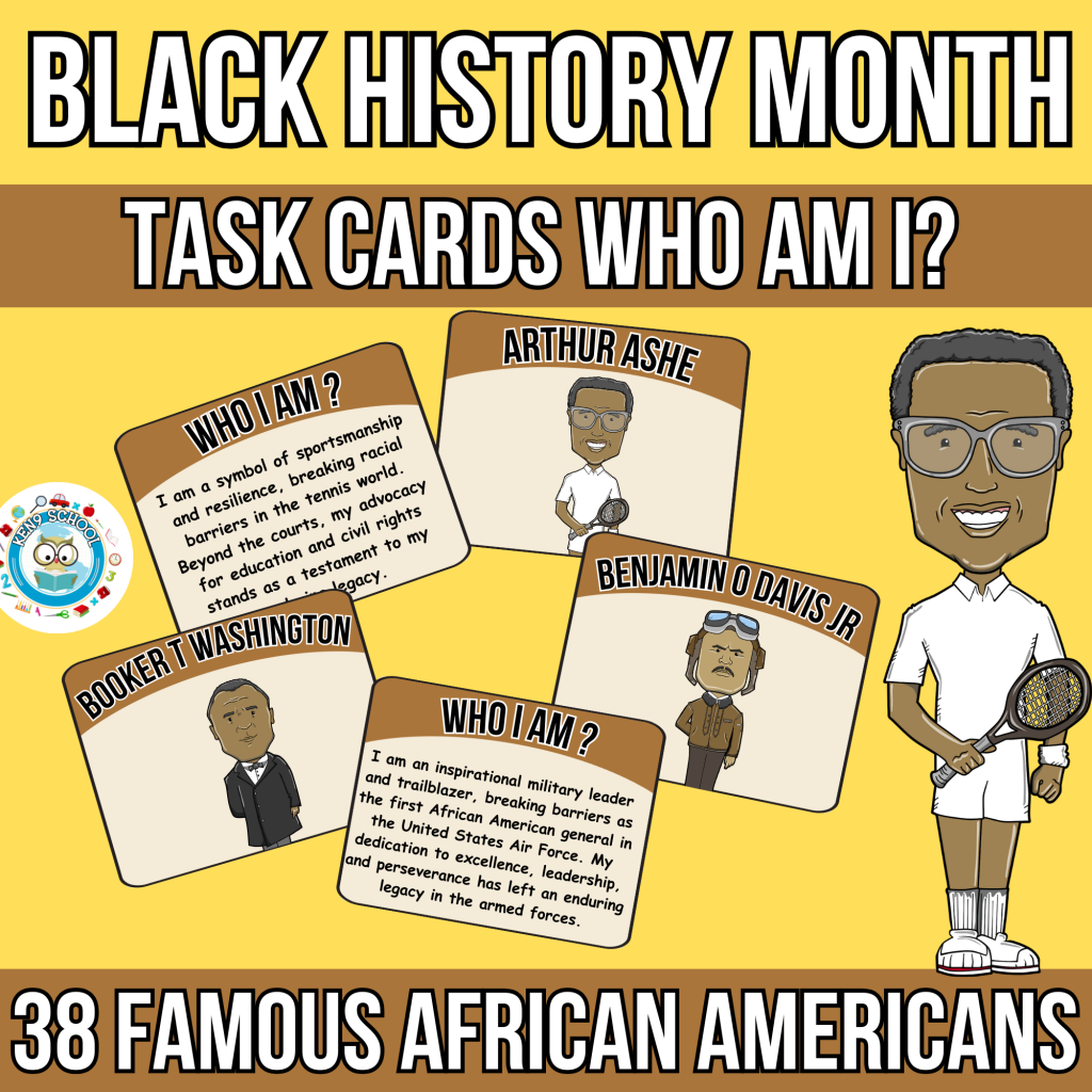 Black History Month Who am I Task Cards?-Famous African Americans ...