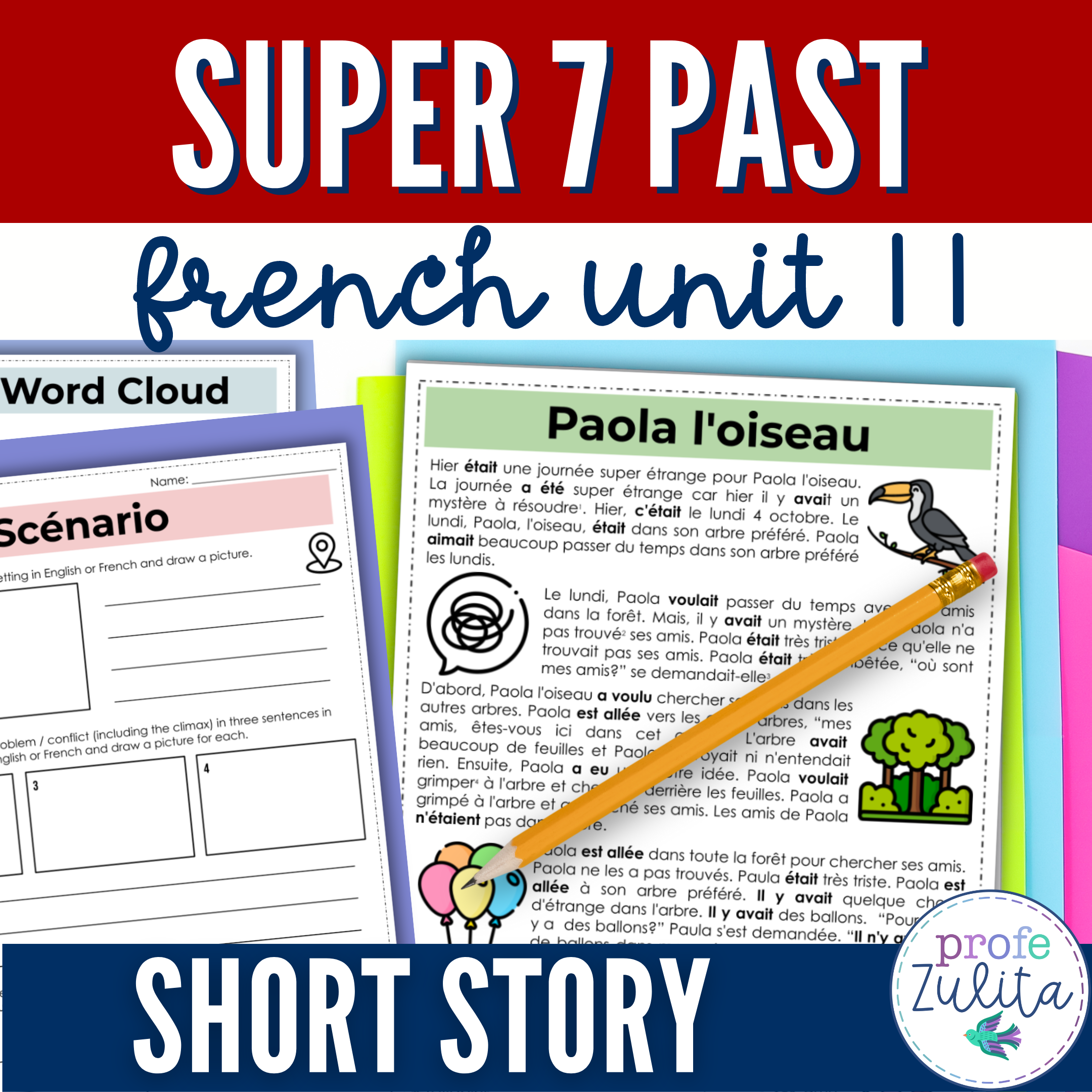 French Unit 13 - pouvoir & aider French Reading Comprehension Story ...