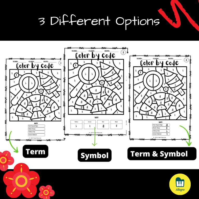 Chinese Lunar New Year Color by Code - Music Symbols and Terms | Made ...