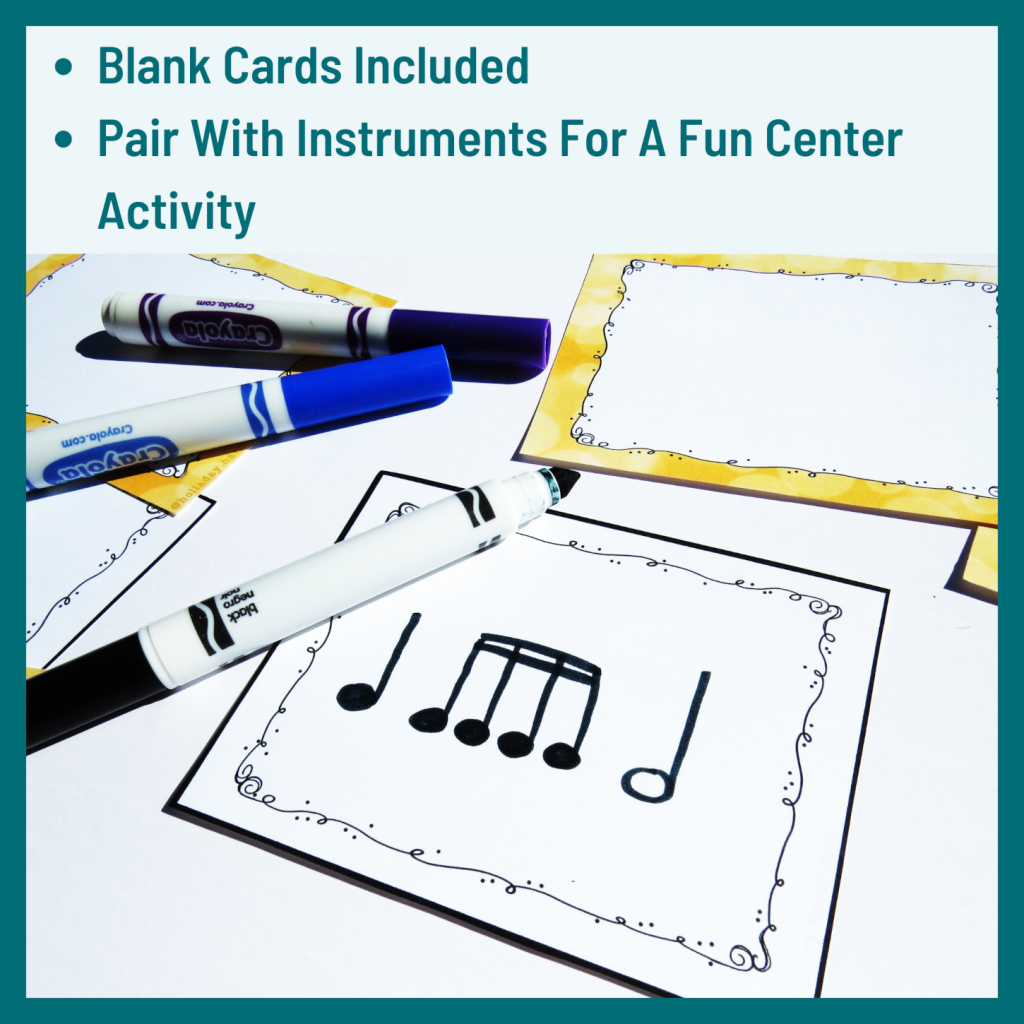 Four Beat Rhythm Music Flashcards Level Three - Sixteenth Notes | Made ...