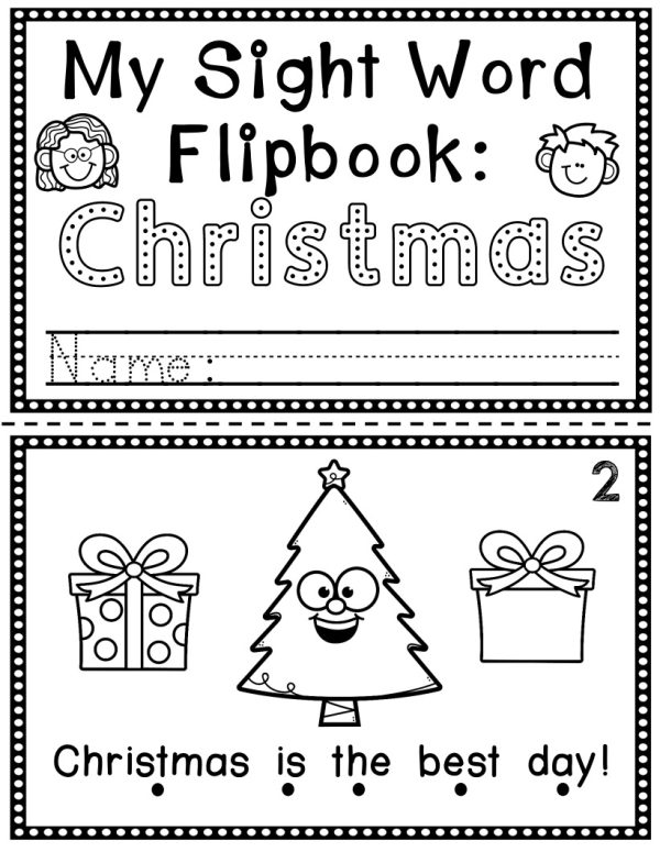 Sight Word Flip Book (Flipbook) - CHRISTMAS - Made By Teachers