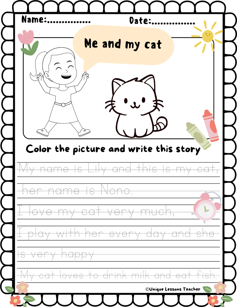 Kids Short Stories handwriting worksheets - Made By Teachers