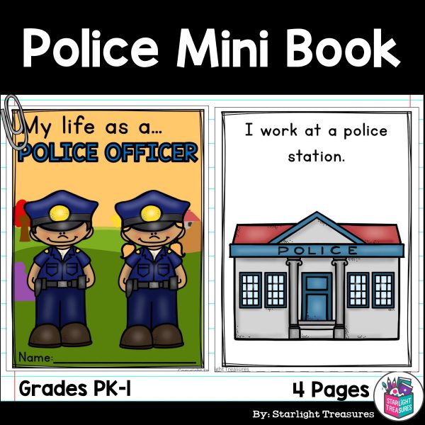 Police Mini Book for Early Readers - Careers and Community Helpers ...