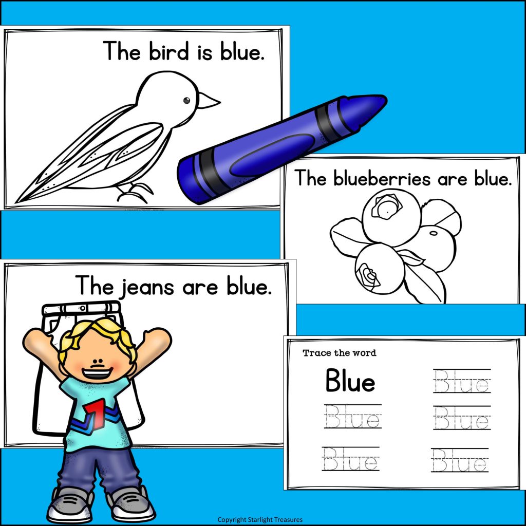 Colors of the Week: Blue Mini Book for Early Readers | Made By Teachers