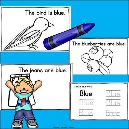 Colors of the Week: Blue Mini Book for Early Readers - Made By Teachers