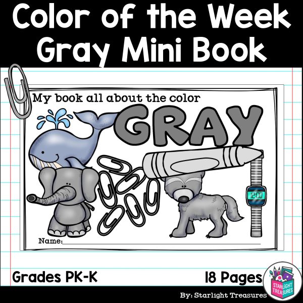 Colors of the Week: Gray/Grey Mini Book for Early Readers - Made By ...