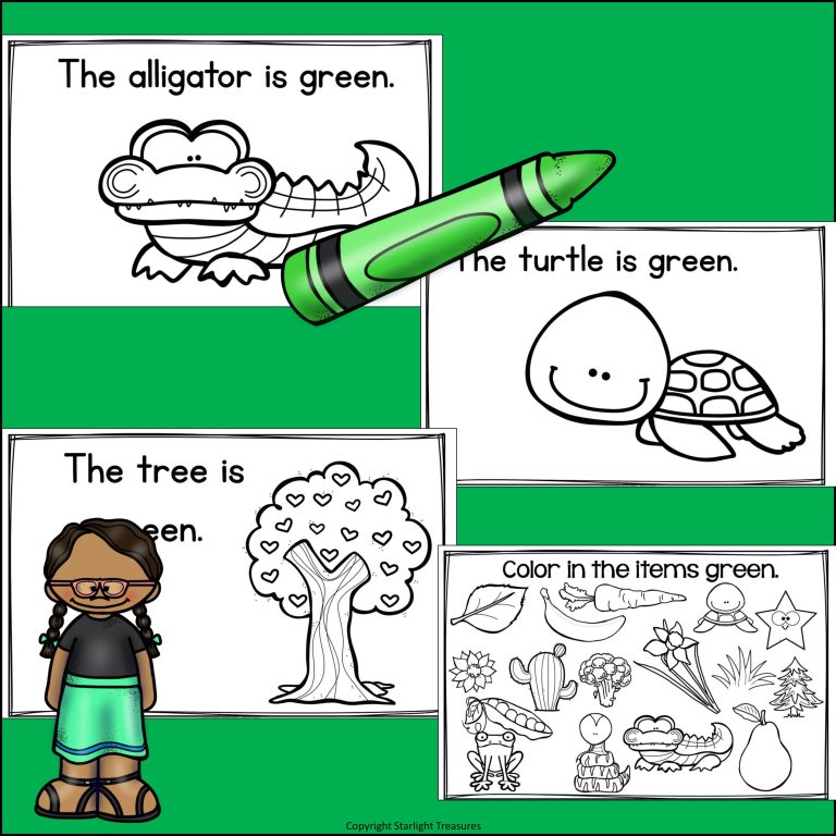 Colors of the Week: Green Mini Book for Early Readers - Made By Teachers