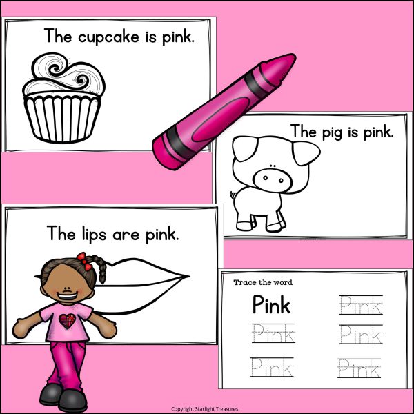 Colors of the Week: Pink Mini Book for Early Readers - Made By Teachers
