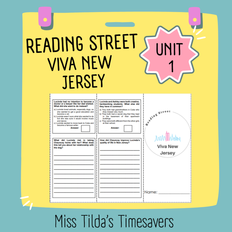 Viva New Jersey - 6th Grade Reading Street - Made By Teachers