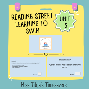 Learning to Swim Quiz - Grade 6 Reading Street - Made By Teachers