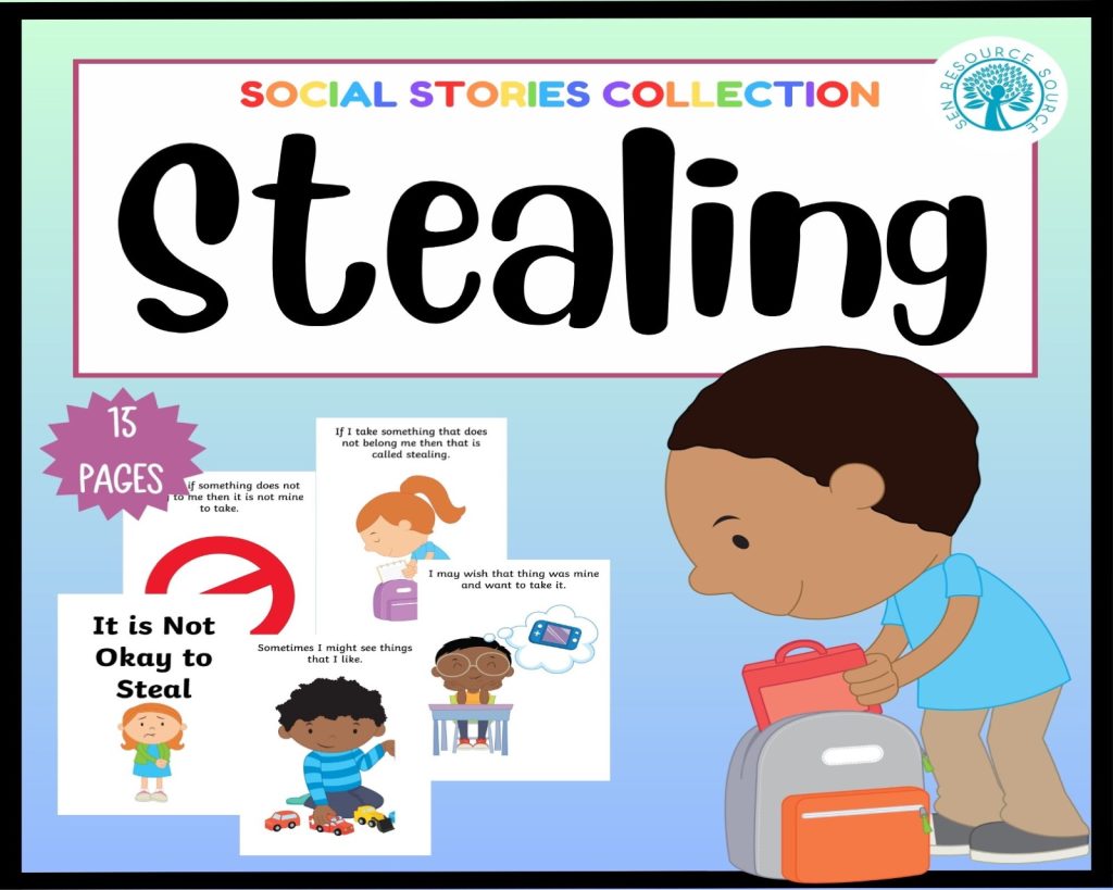 It Is Not Okay to Steal Social Story - Made By Teachers