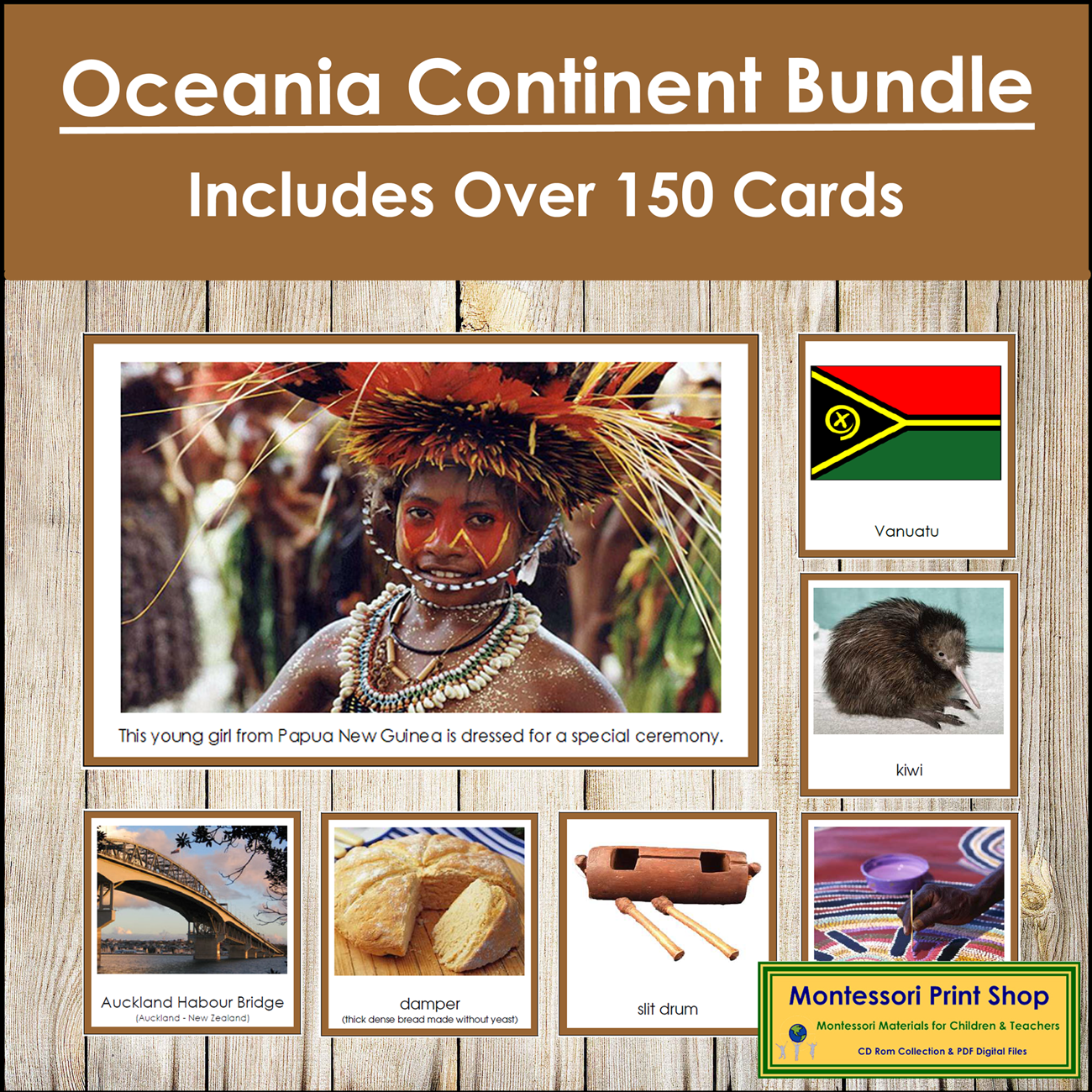 Australia/Oceania Continent Bundle (Color Borders) - Montessori ...