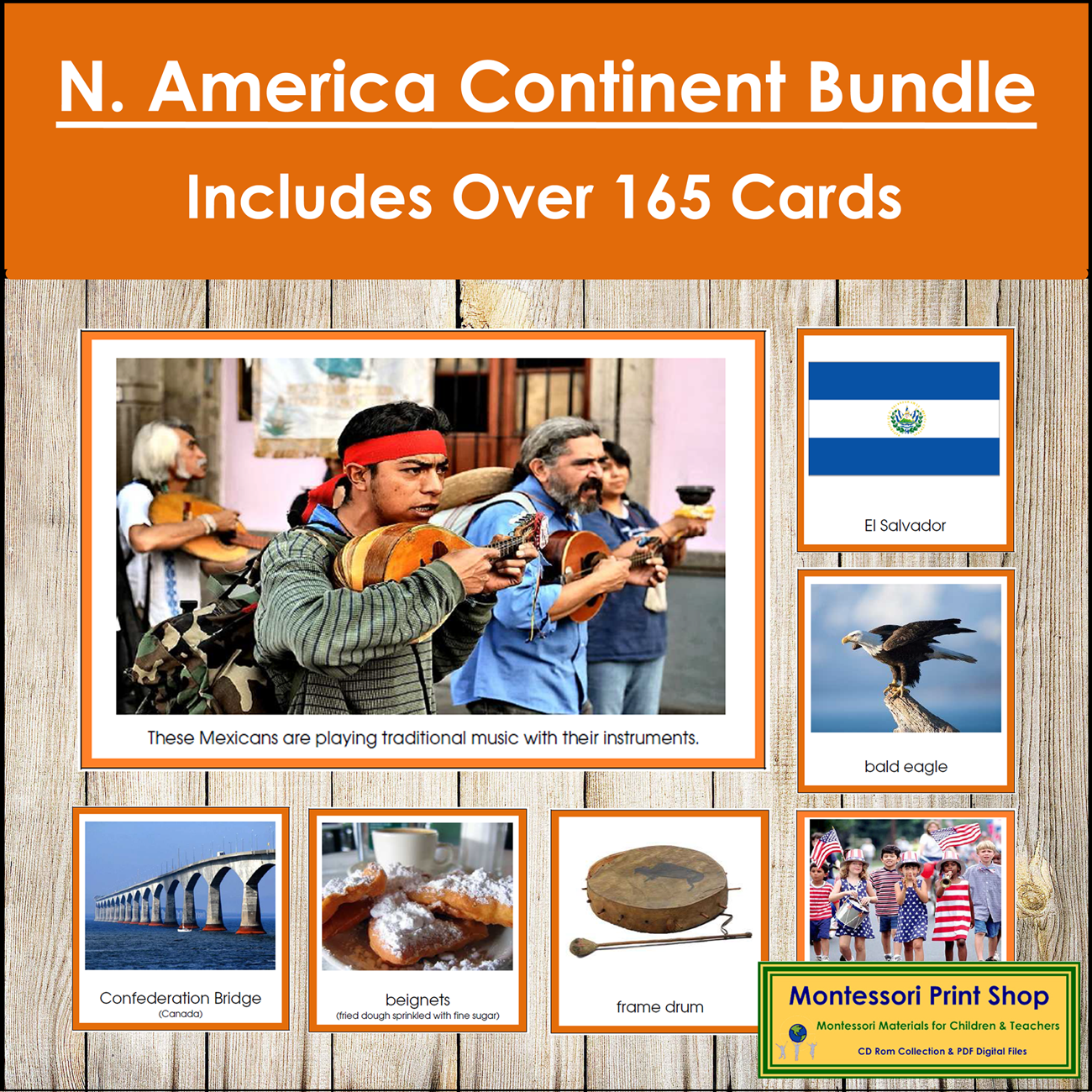 North America Continent Bundle (Color Borders) - Montessori Geography ...
