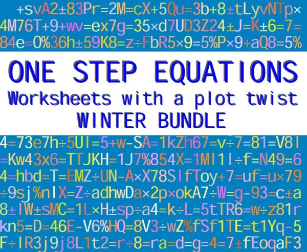 ONE STEP EQUATIONS - WINTER BUNDLE | Made By Teachers