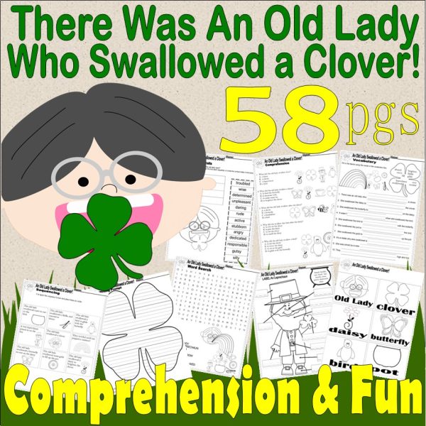 There Was An Old Lady Who Swallowed a Clover Read Aloud Book Companion ...