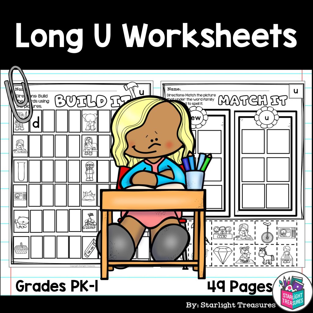 Long U Worksheets and Activities for Early Readers - Phonics - Made By ...