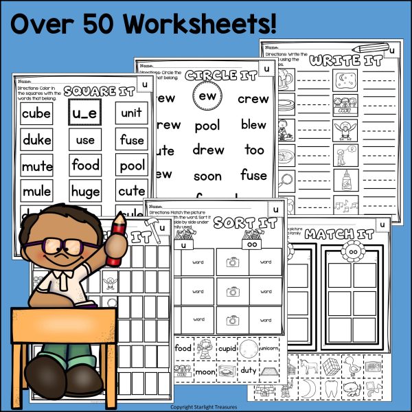 Long U Worksheets and Activities for Early Readers - Phonics - Made By ...