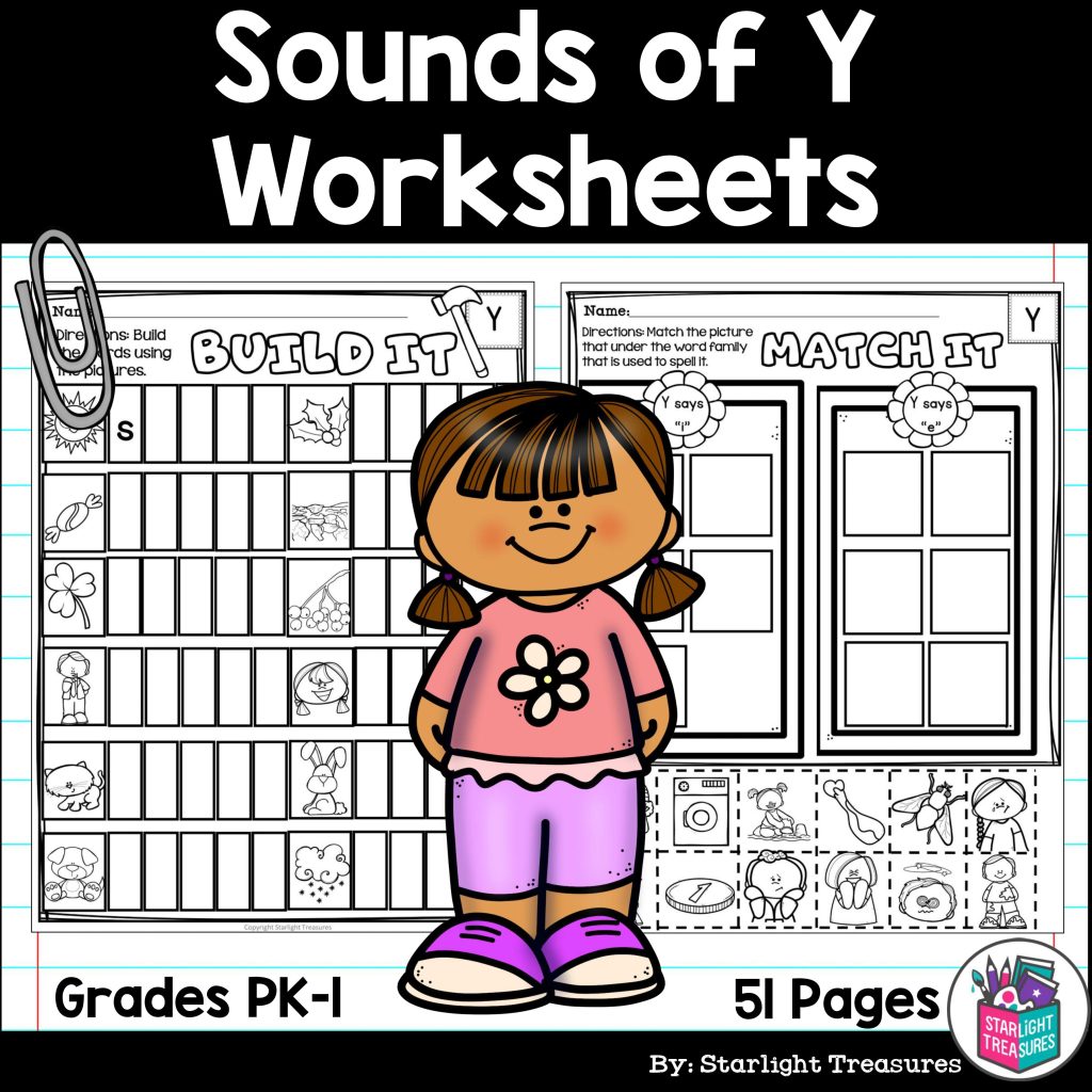 Vowel Sounds of Y Worksheets and Activities for Early Readers - Phonics ...