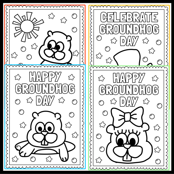 Groundhog Day Coloring Pages - Groundhog Day Coloring Sheets ...