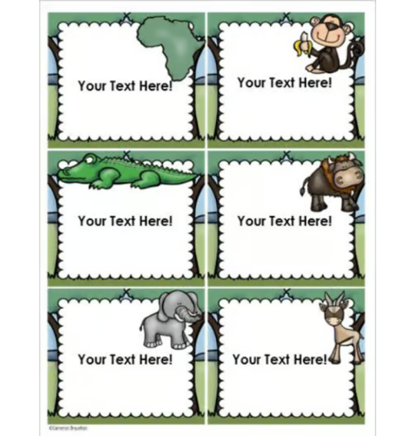 Jungle Safari Theme Classroom Labels Decorations Editable - Made By ...