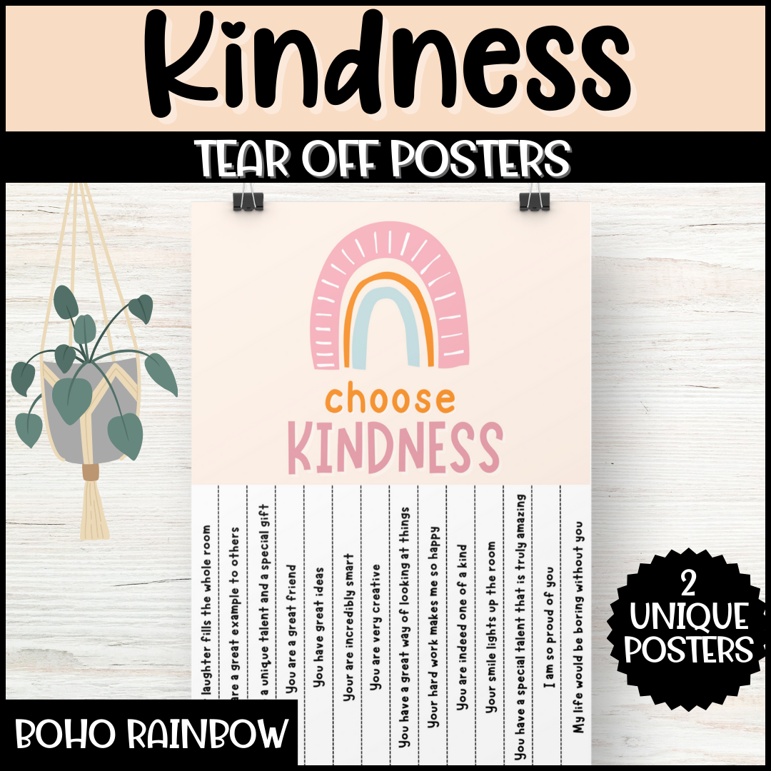 Growth Mindset Tear Off Poster - Positive Thoughts Flyer | Made By Teachers