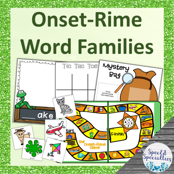 Onset-Rime Word Families Phonological Awareness Games and Activities ...