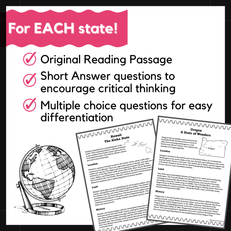 5 Regions of the US | Western Region Reading Passages | US Region ...