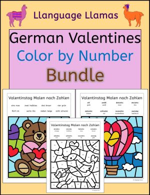 German Valentine's Day Color by Number to 20 Bundle Valentinstag | Made ...