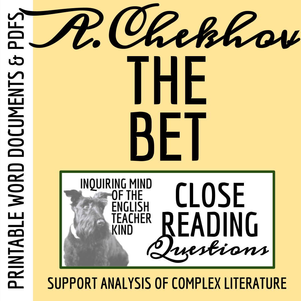 "The Landlady" by Roald Dahl Close Reading Analysis Worksheet for High ...