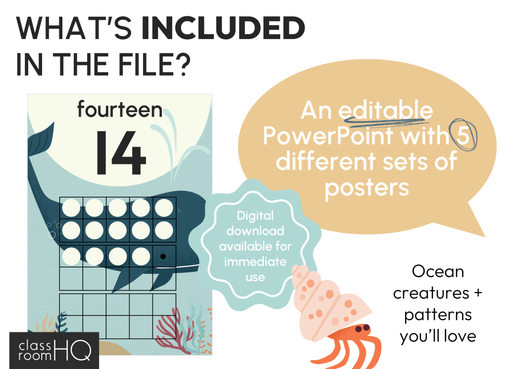 CALM SEAS Number Posters | Ocean Themed Classroom Decor - Made By Teachers