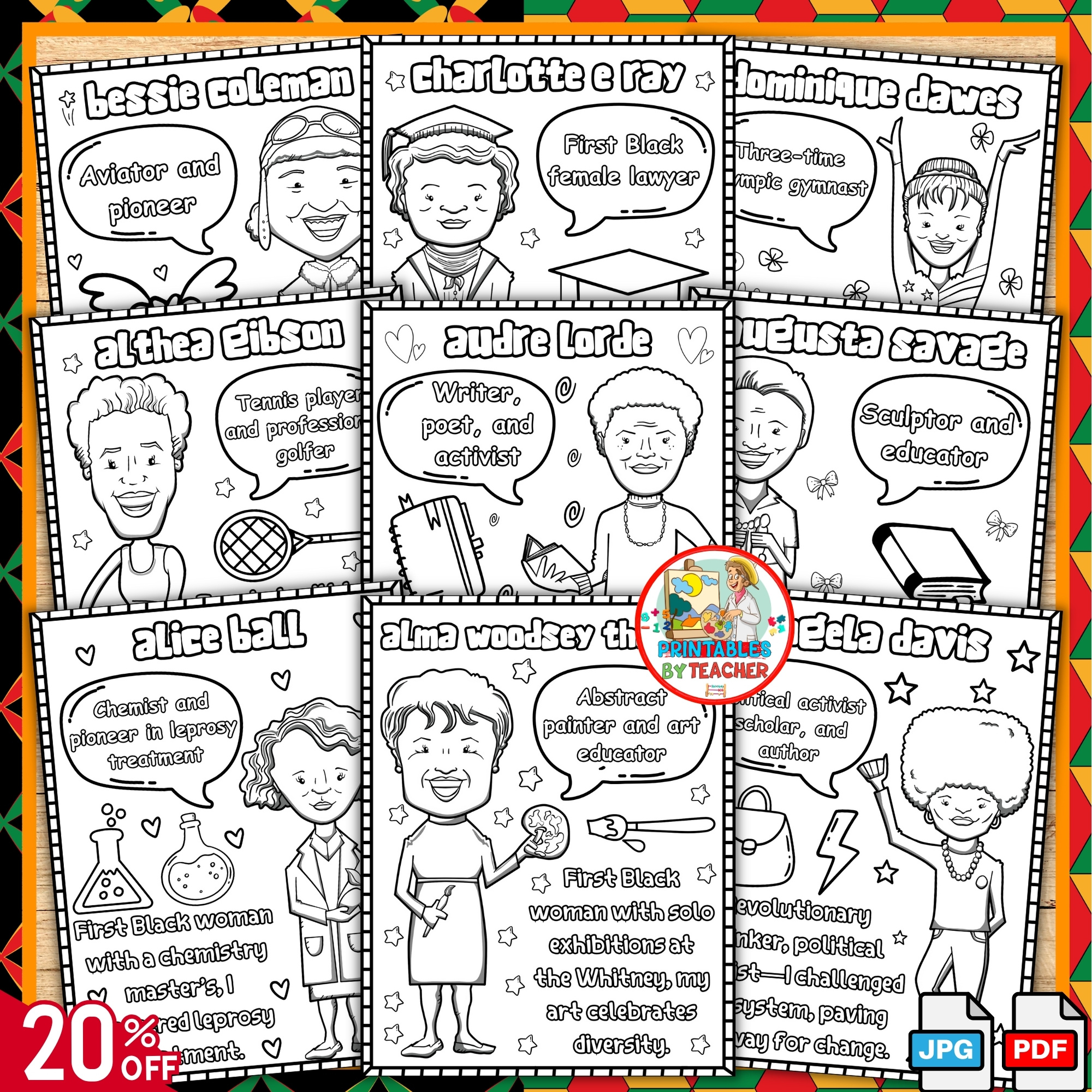 Women's-Black history month Leaders coloring pages | famous women ...