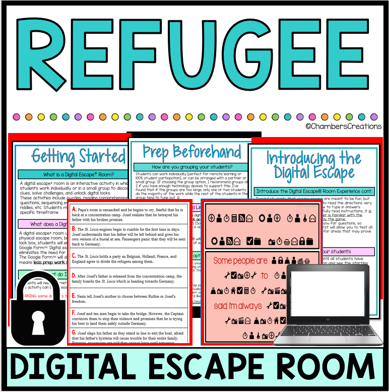 Refugee Digital Escape Room Novel Alan Gratz | Made By Teachers