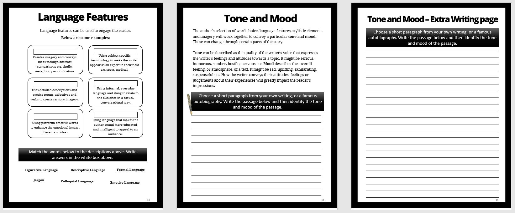 Autobiography Memoir Introduction Workbook for students - Digital and ...