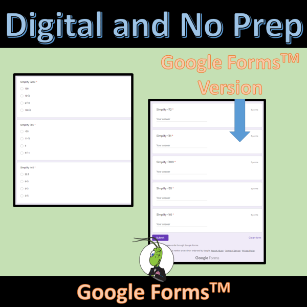 Simplify Radicals Mini Quiz Google Forms Distance Learning | Made By ...