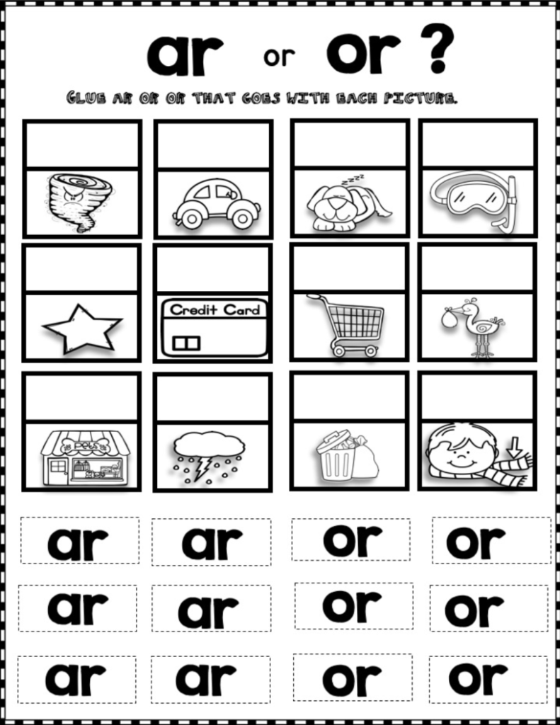Control r -ar and -or Word Work! - No Prep! - Made By Teachers