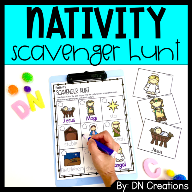Nativity Bible Scavenger Hunt l Birth of Jesus Activity | Christmas ...