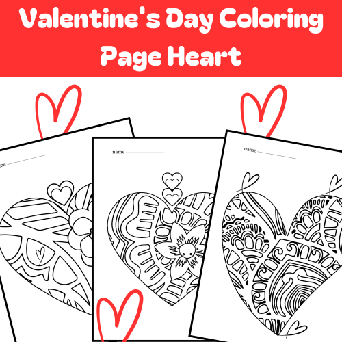Pop Art Valentine's Day Coloring Page Heart, | Made By Teachers